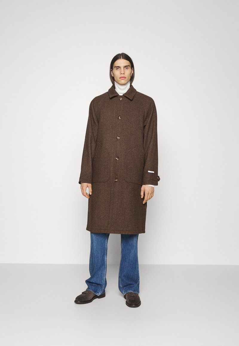 Les Deux MICHAEL HERRINGBONE COAT - Klassisk kåpe / frakk - coffee ...