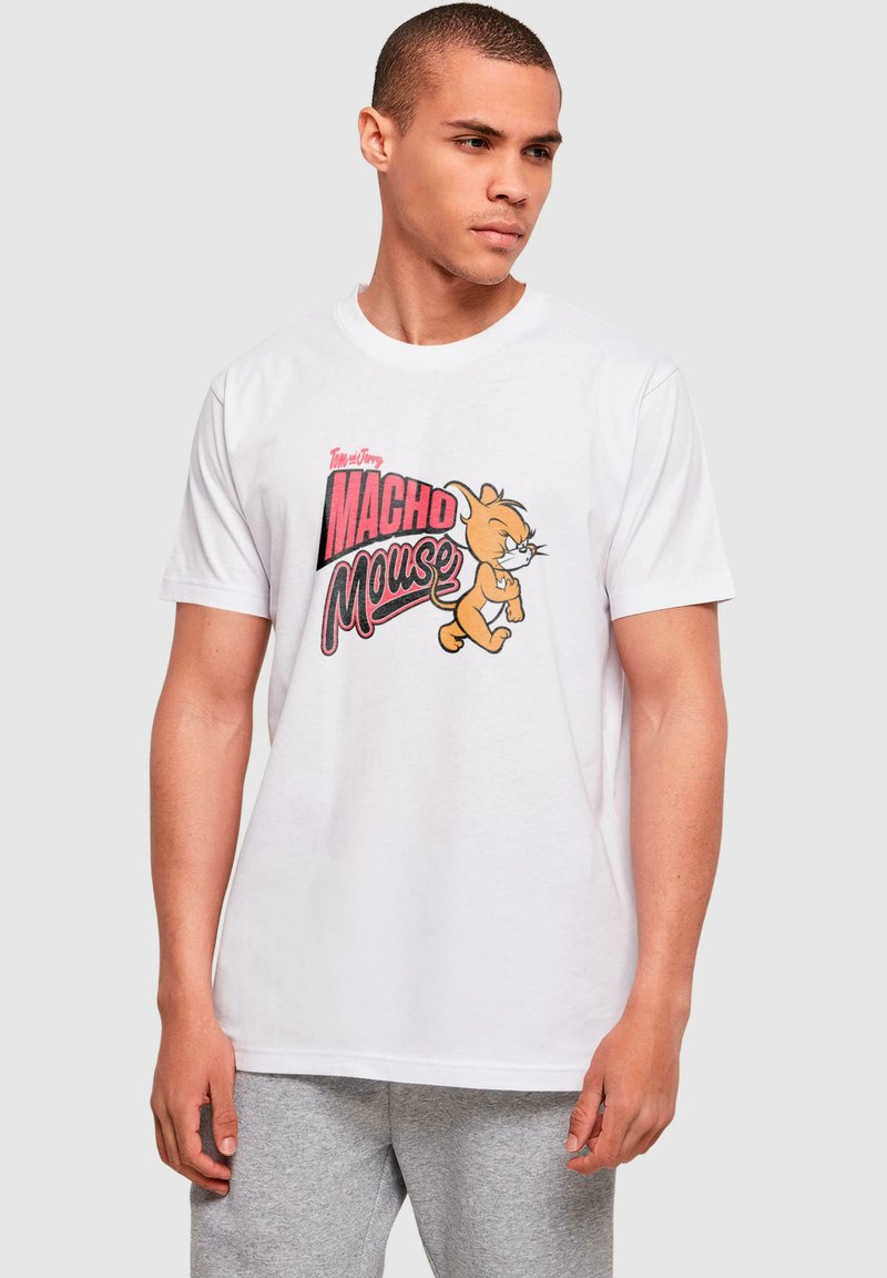 ABSOLUTE CULT TOM AND JERRY - MACHO MOUSE - T-shirt imprimé - white ...