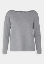 Vero Moda Petite VMNANCY BOATNECK - Strickpullover - medium grey melange/grau-meliert - Zalando.at