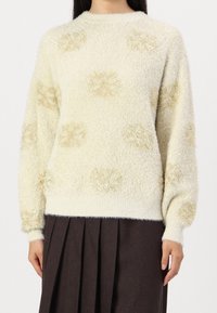 VILA Striktrøje - white/hvid - (Pre-owned) - Zalando.dk