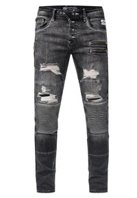 Rusty Neal Slim fit jeans - dark grey used/donkergrijs - Zalando.nl