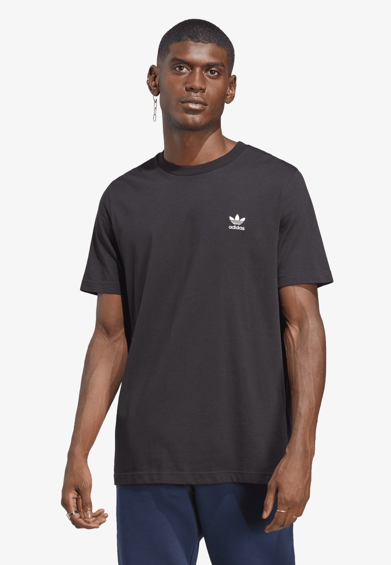 Adidas Originals Essential T Shirt Basic Black Schwarz Zalando De