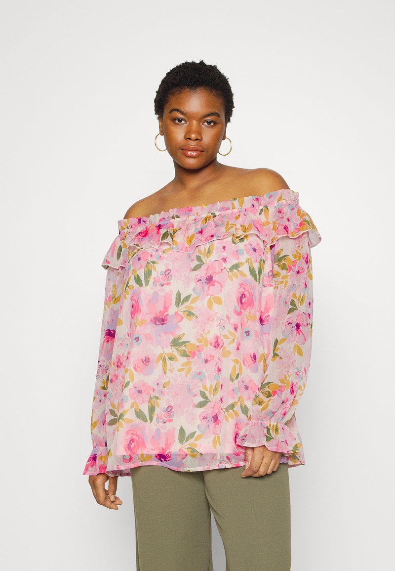 EVOKED VILA VIAZURA L/S SHORT OFF SHOULDER - Bluse - cloud dancer ...