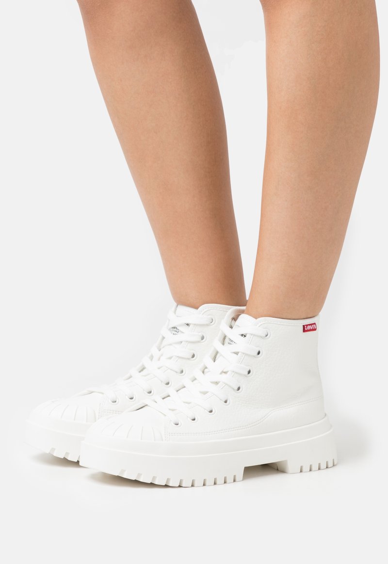 Levi's® PATTON - Sneaker high - brilliant white/weiß - Zalando.de