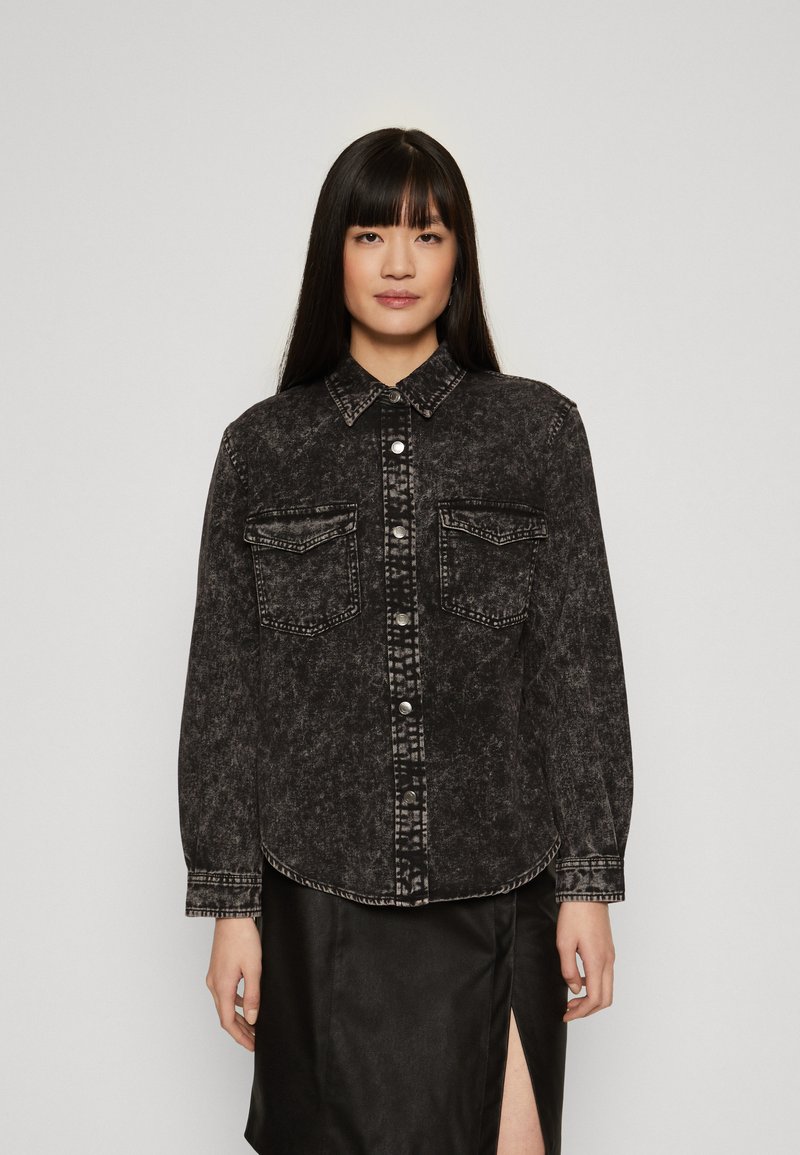 ONLY ONLDREW SHACKET - Teksajakk - black acid wash/must - Zalando.ee