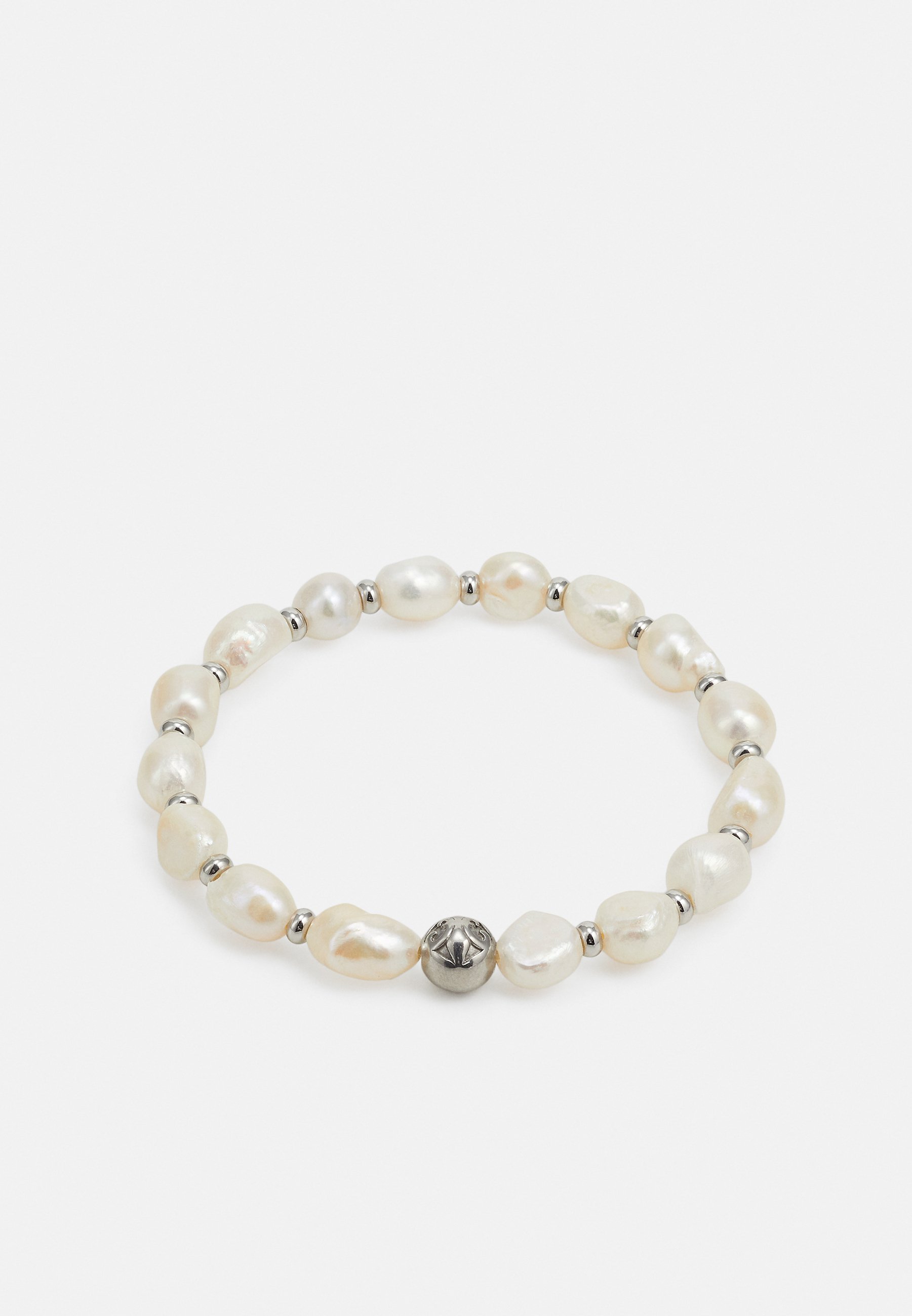 Nialaya BAROQUE BRACELET Bracciale white silver coloured bianco Zalando