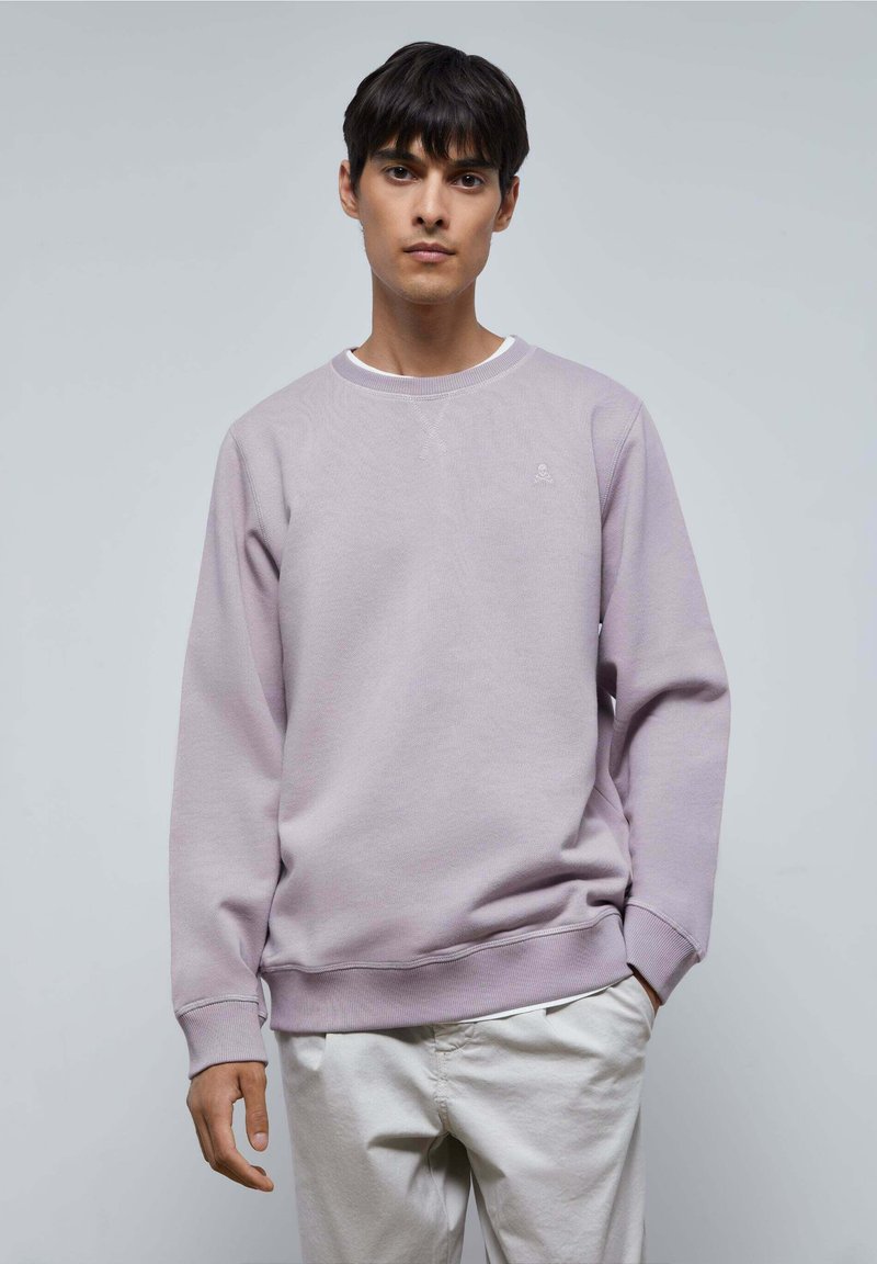 Scalpers BASIC SKULL - Sweater - light burgundy/bordeauxrood gemêleerd ...