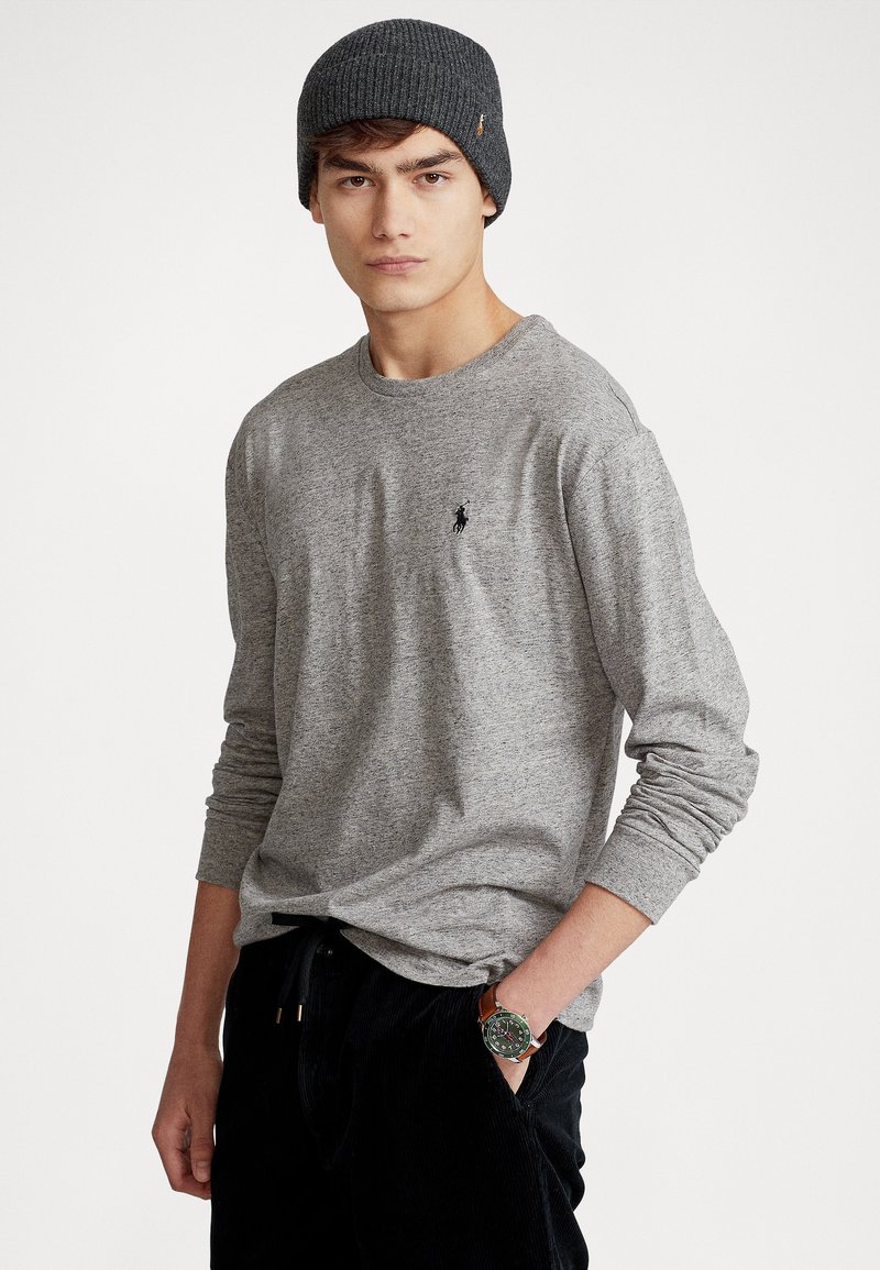 Polo Ralph Lauren CLASSIC FIT LONG SLEEVE - Camiseta de manga larga - dark vintage heather/gris ...