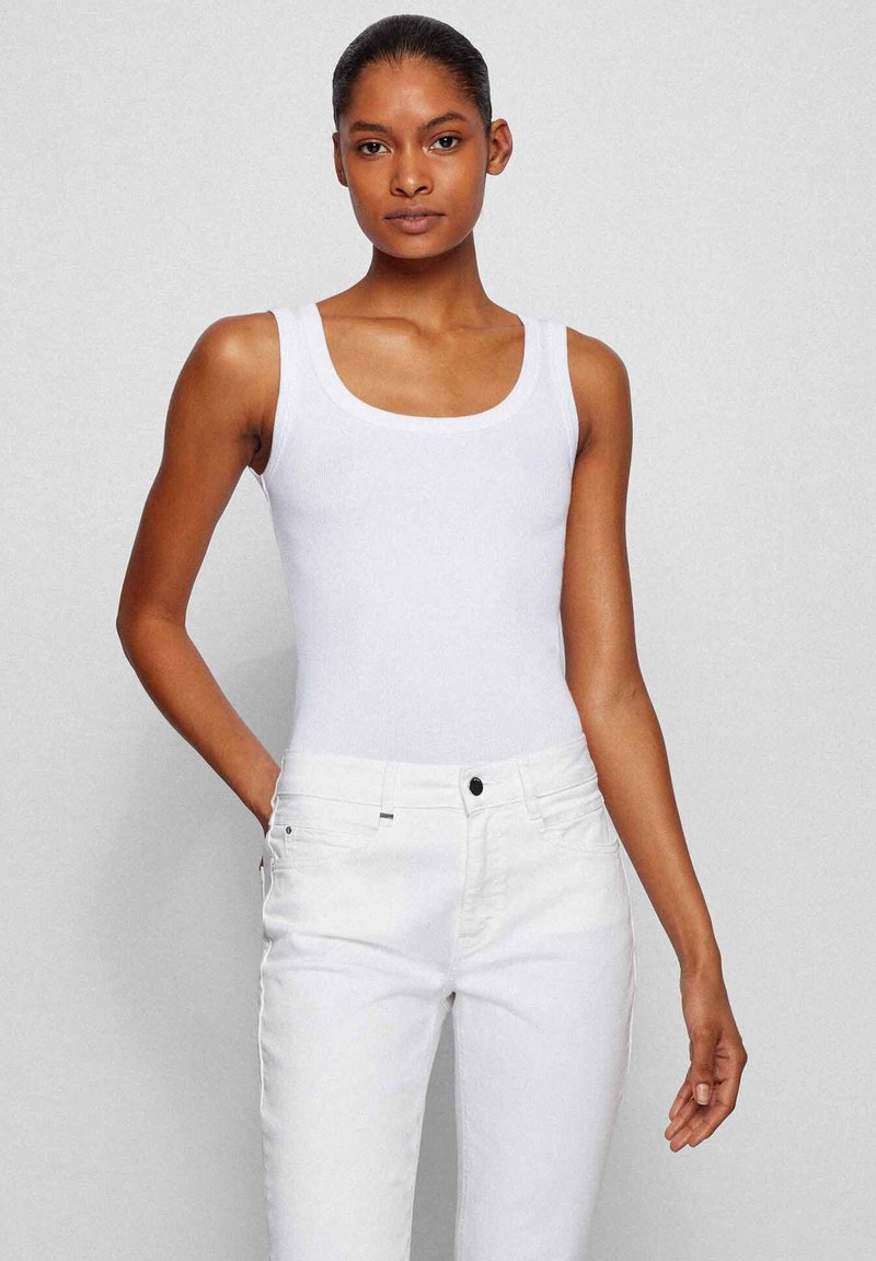 BOSS C EMATITE COTTON MIX TOP - Linne - white/vit - Zalando.se