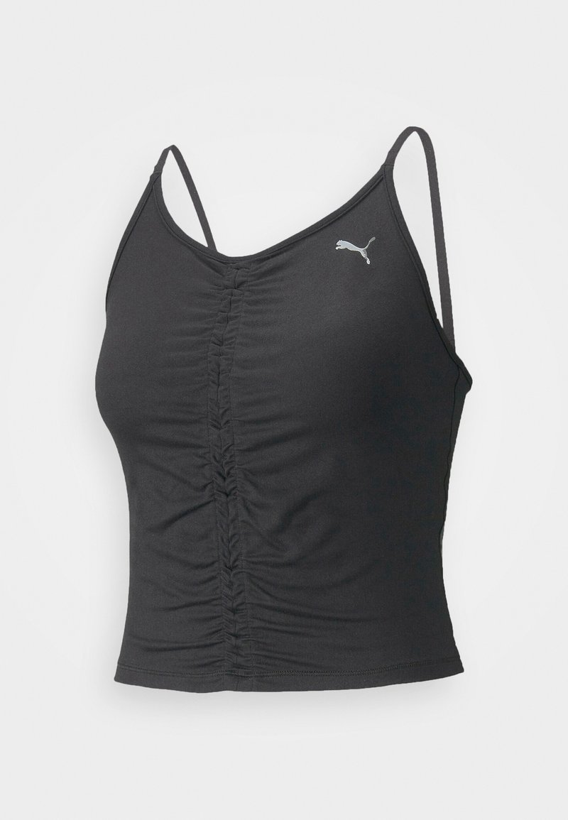 Puma STUDIO FOUNDATION RUCHED TANK - Top - puma black/zwart - Zalando.nl