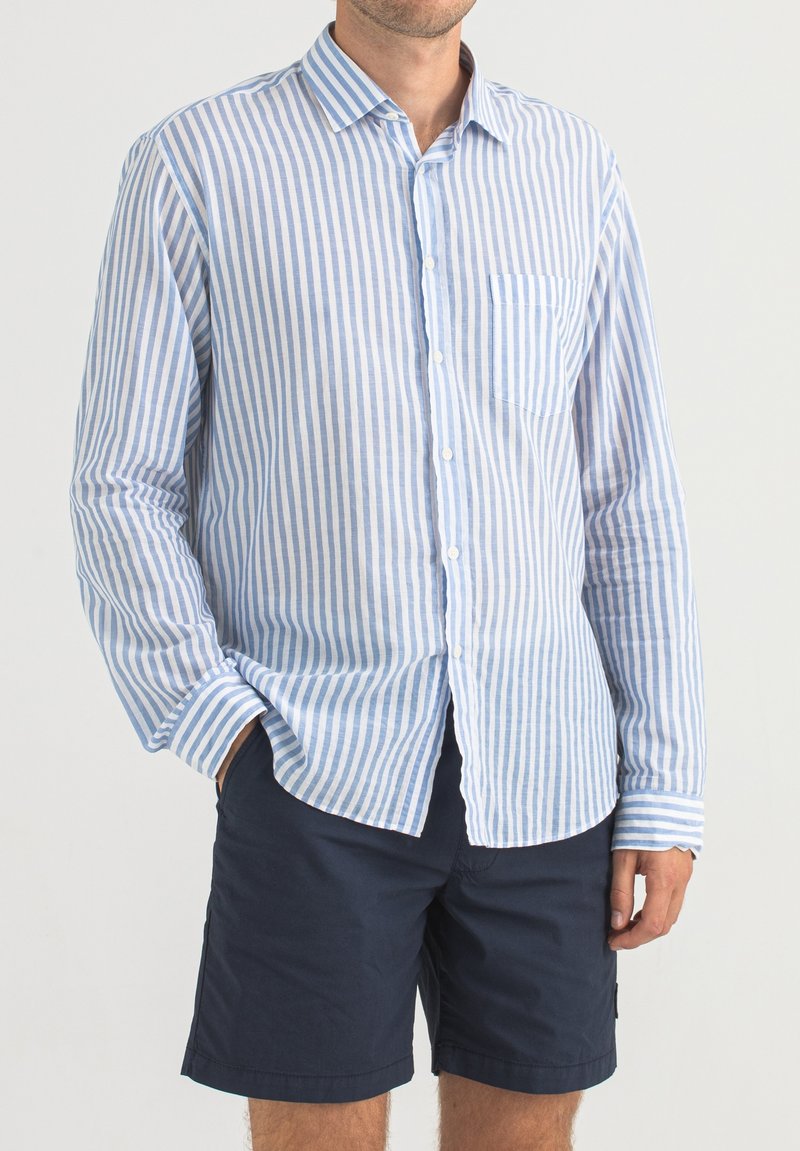 Butcher of Blue STEVIE STRIPE - Shirt - shark blue/light blue - Zalando.ie