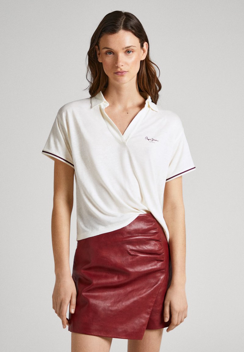 Pepe Jeans BERRY - Polo shirt - mousse/off-white - Zalando.co.uk
