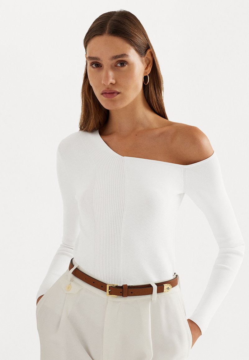 Lauren Ralph Lauren BAROUCHA LONG SLEEVE - Pullover - white/blanc ...