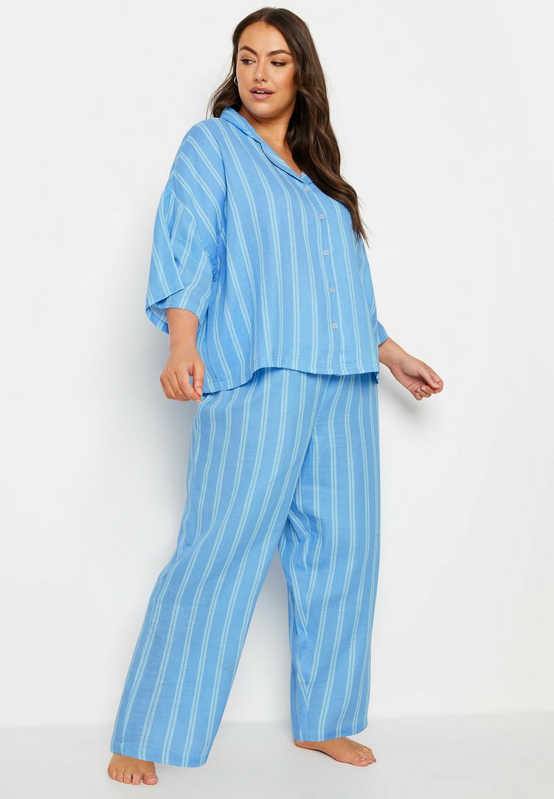 Yours Clothing STRIPED SET - Pyjama set - blue - Zalando