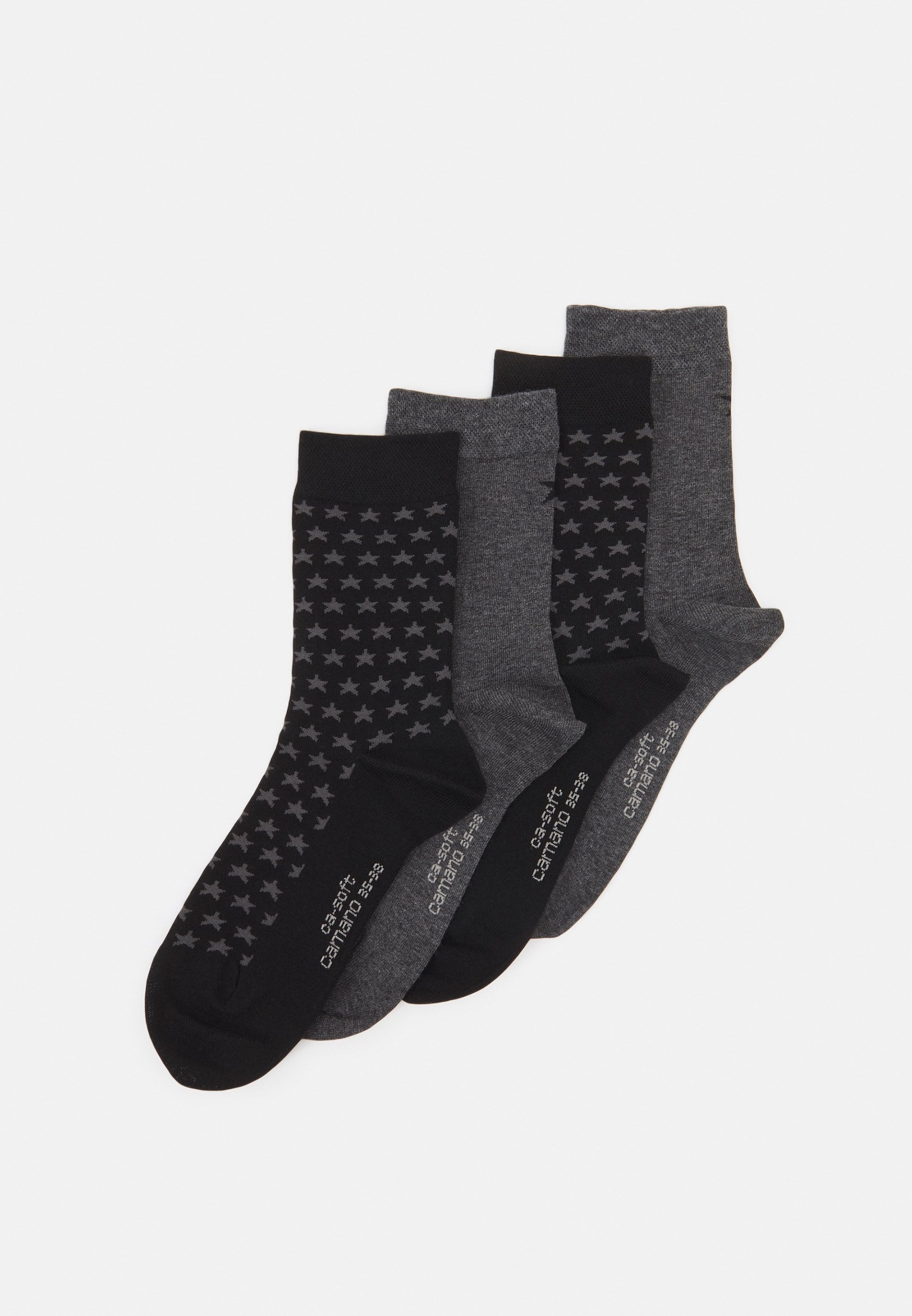 camano ONLINE FEMALE CA-SOFT STARS SOCKS 4P - Socken - black/schwarz ...