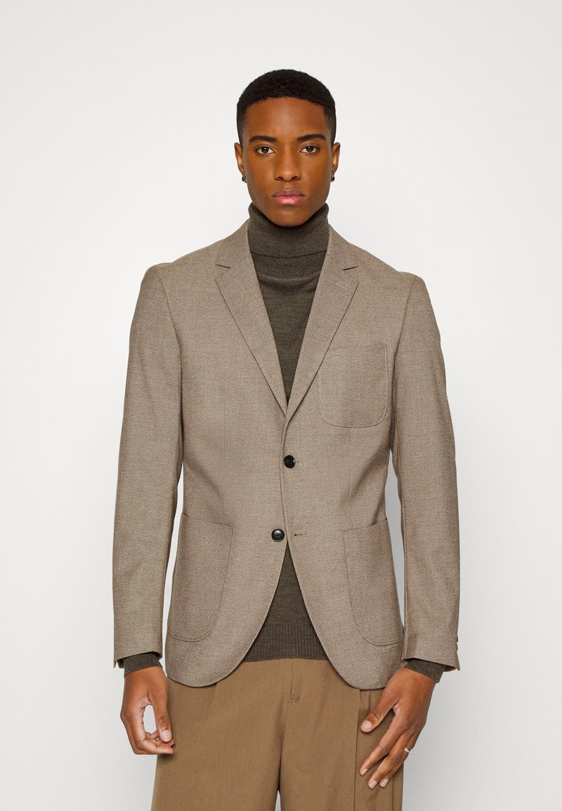 Selected Homme SLHSLIM GABE STRUCTURE - Suit jacket - light brown ...