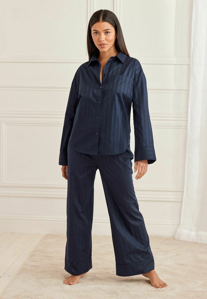 Next COLLECTION LUXE PREMIUM SET - Pyjama - navy blue/blau - Zalando.at