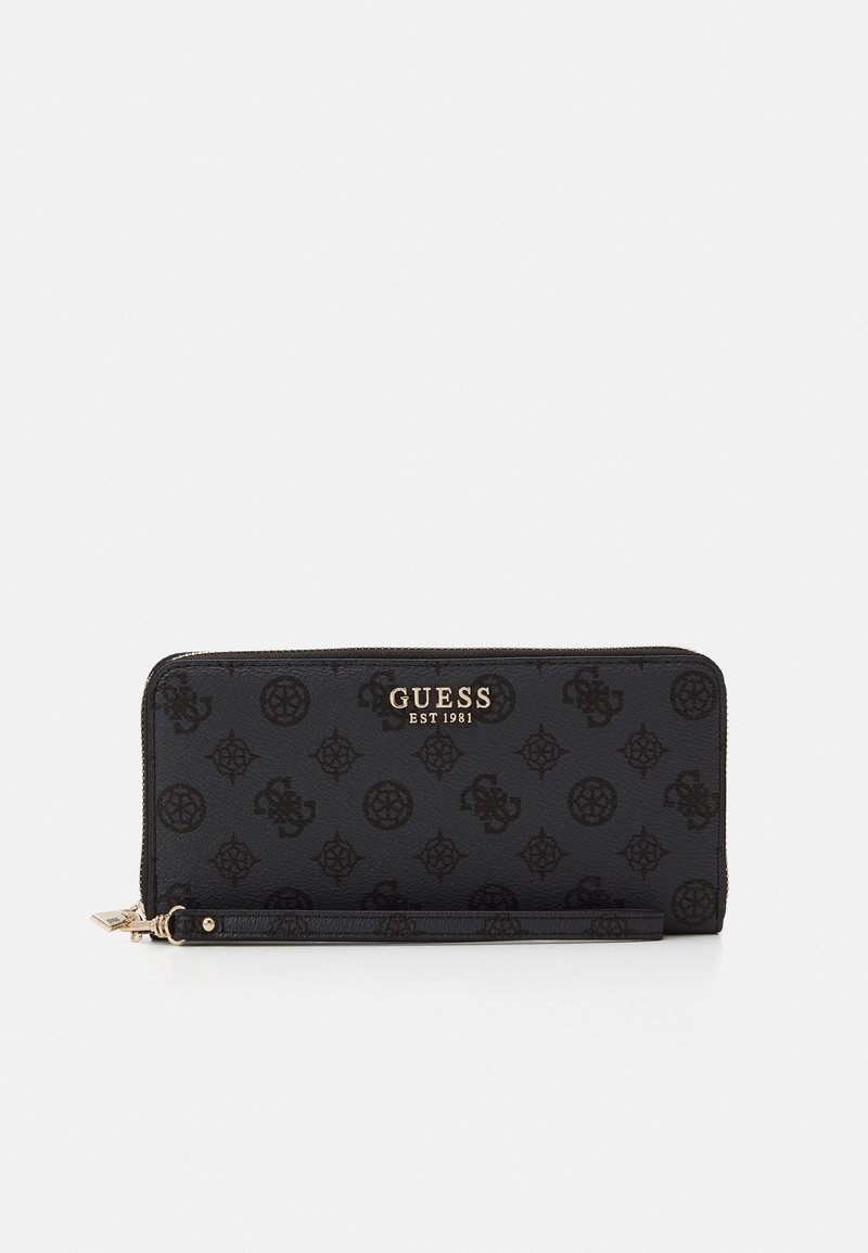Guess LAUREL LARGE ZIP AROUND - Wallet - charcoal/black - Zalando.co.uk