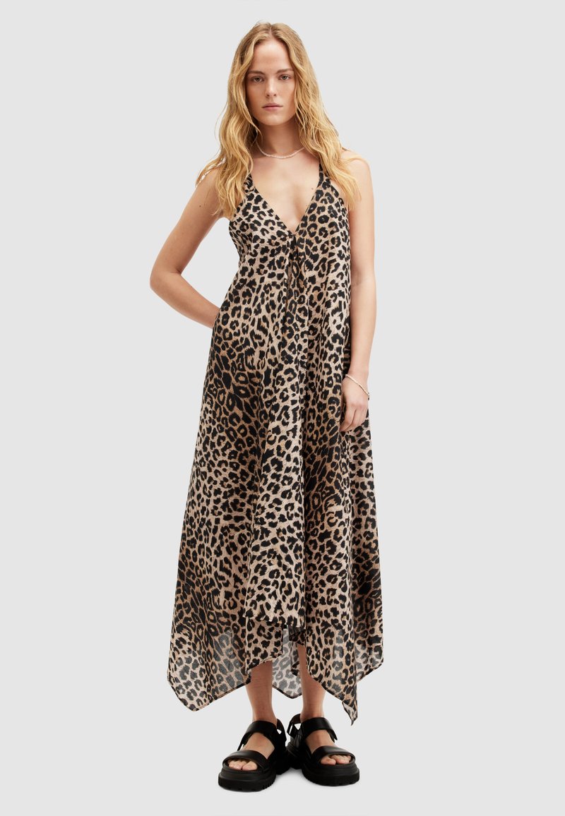 AllSaints LIL LEPPO DRESS - Maxi dress - leopard brown/light brown ...