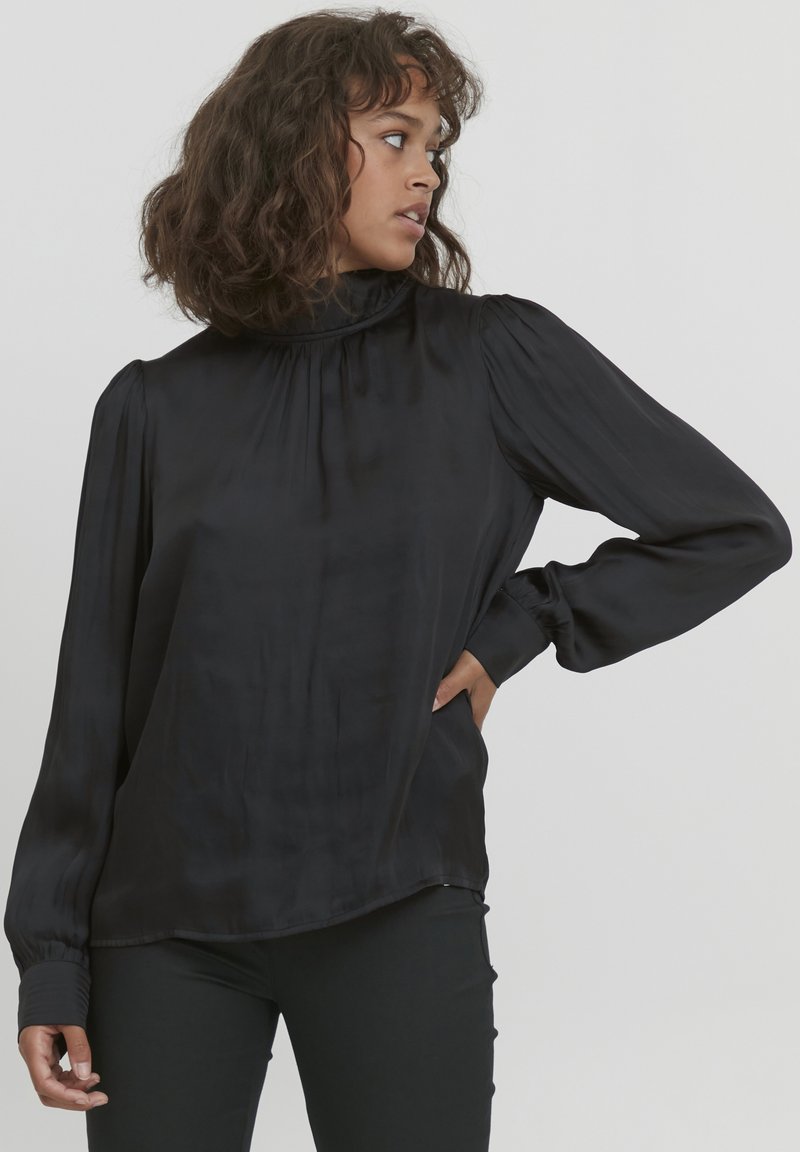 PULZ PZDOROTA - Bluse - black beauty/sort - Zalando.dk