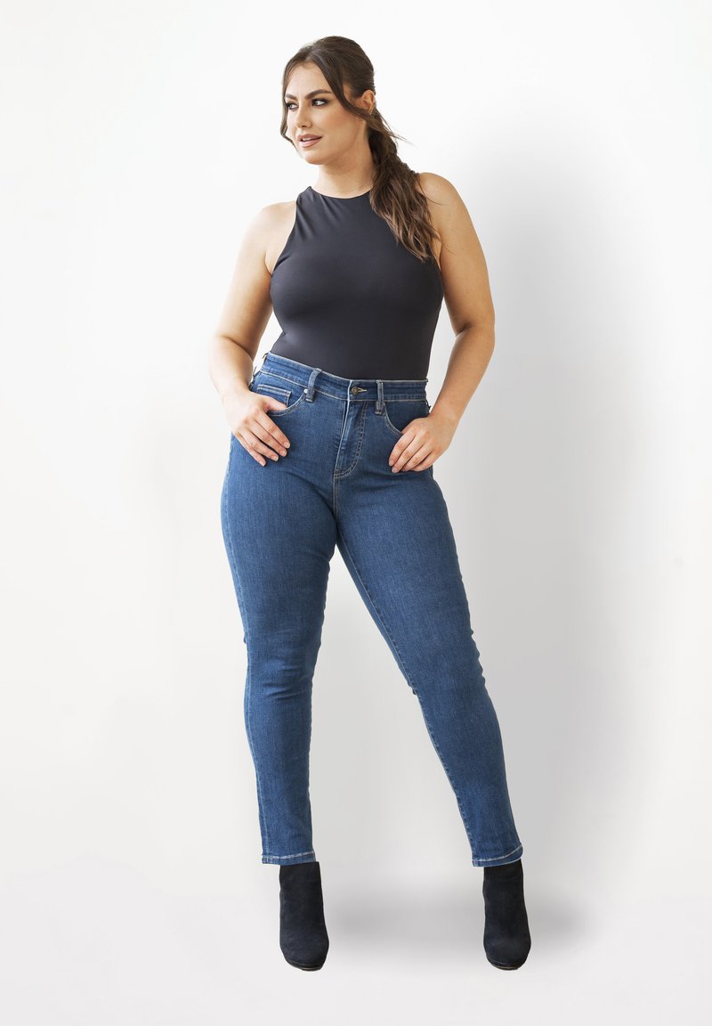 FOX FACTOR IRI RIO - Slim fit jeans - rio blue/blauw denim/bluedenim ...