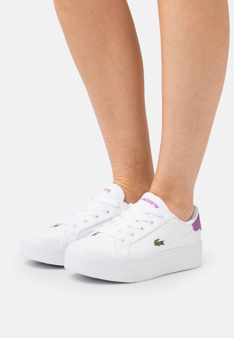 Lacoste ZIANE PLATFORM - Edzőcipő - white/purple/fehér - Zalando.hu