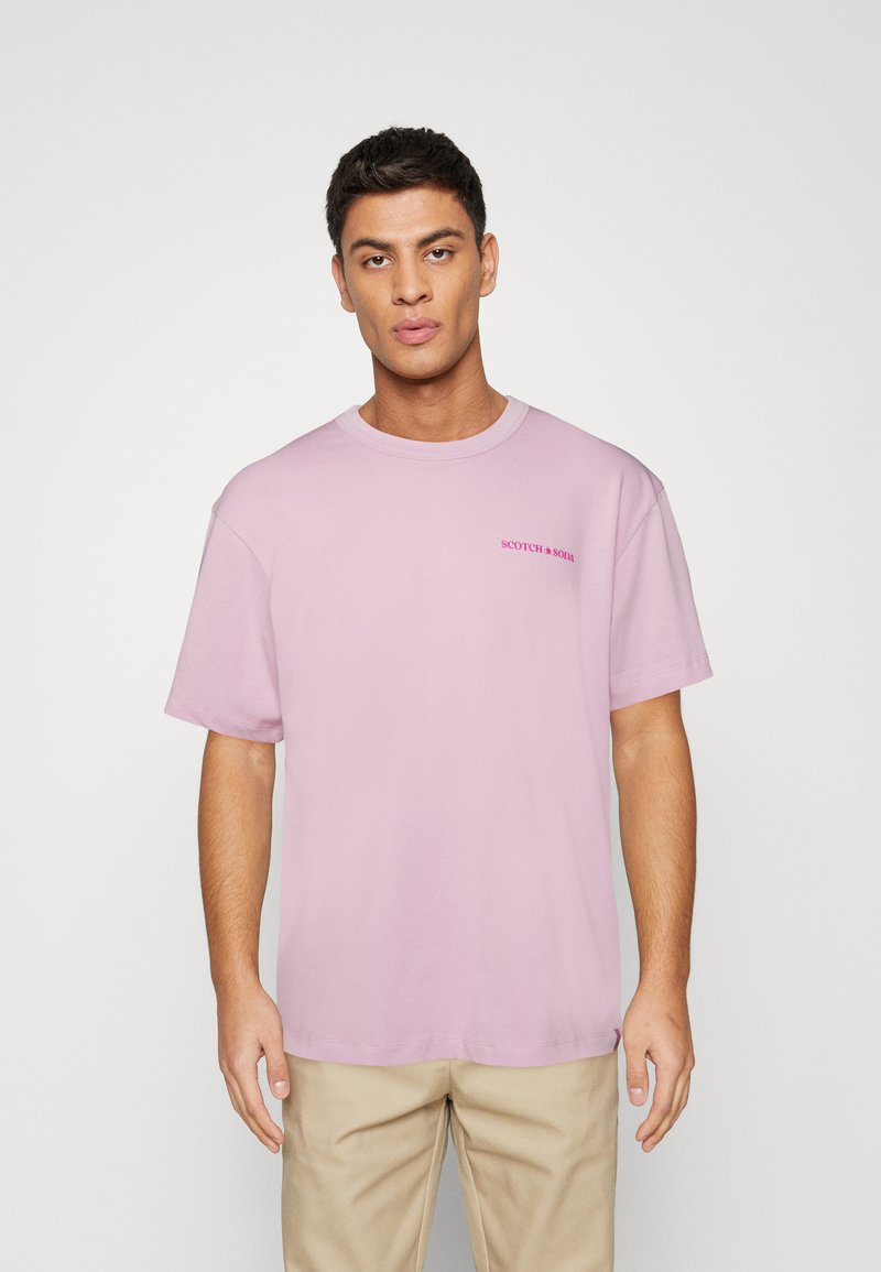 Scotch And Soda Unisex T Shirt Basic Stone Pinkdonkerroze Zalandonl