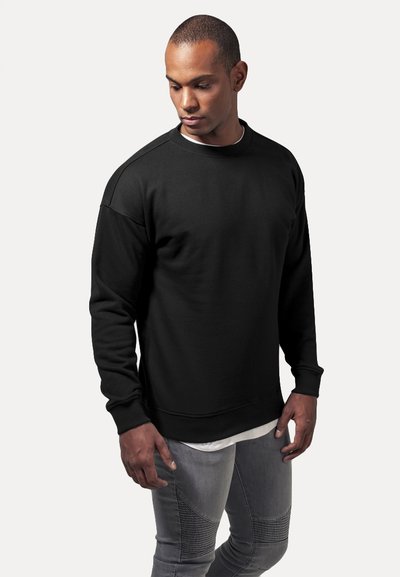 Urban Classics BASIC TERRY CREW - Sweatshirt - black/schwarz - Zalando.ch