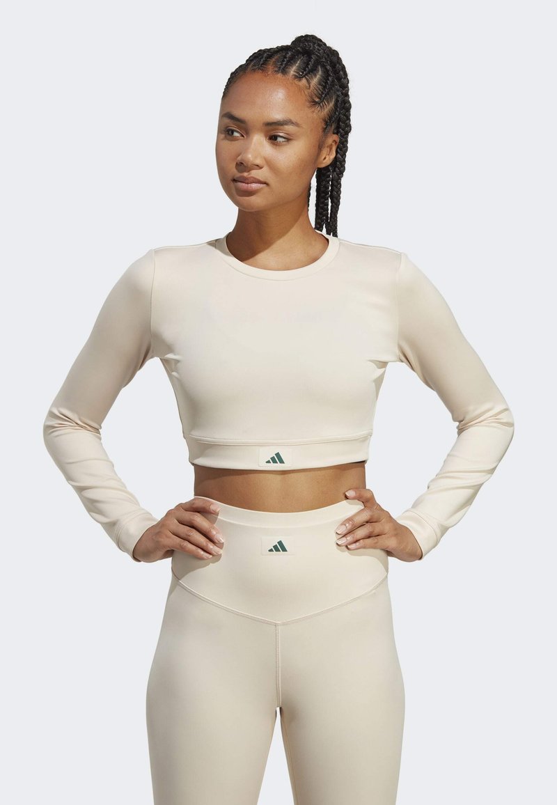 adidas Performance W CRO GR LS T - Hosszú ujjú felső - off white ...