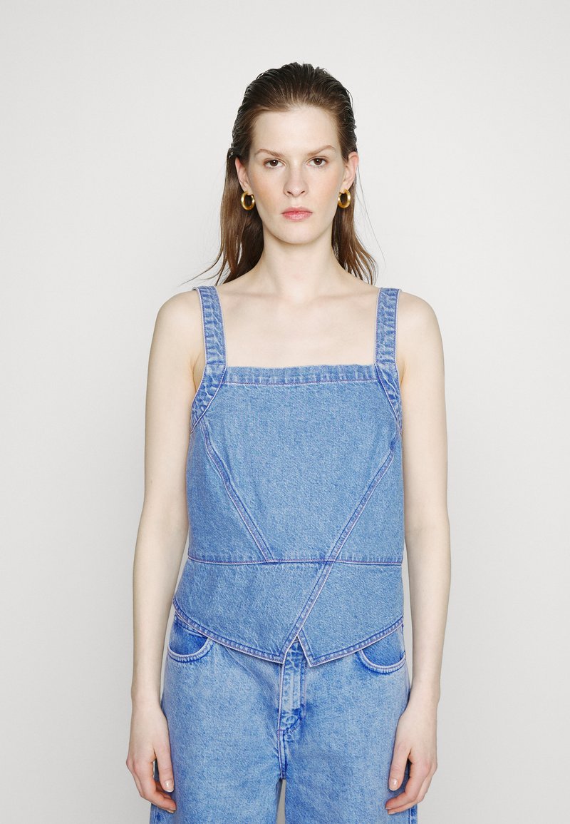 BLANCHE STORM DENIM TOP - Topper - blue denim/blå denim - Zalando.no