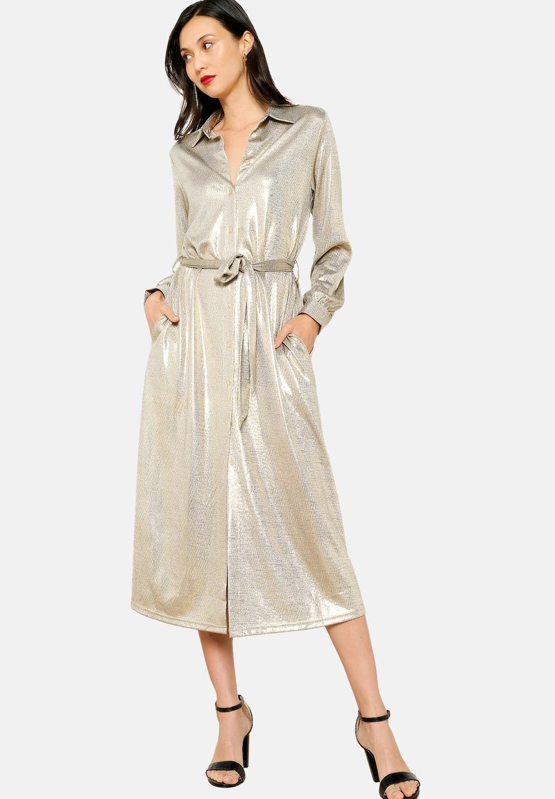 LolaLiza Robe chemise - gold/beige - ZALANDO