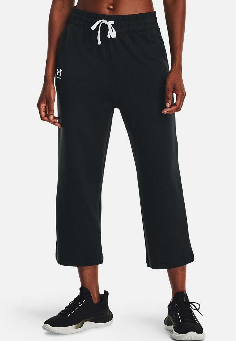 Under Armour UA RIVAL TERRY FLARE CROP - Jogginghose - black/schwarz - Zalando.at