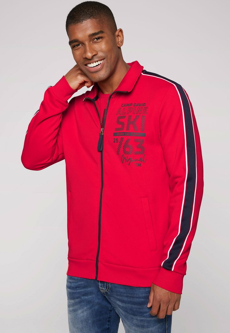 Camp David TRAINING WITH LOGO AND STRIPED TAPES - Sweatjacke - mission ...