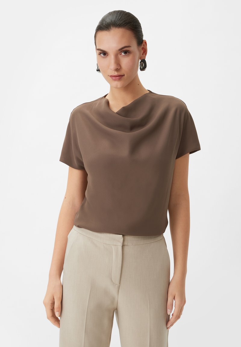 Damen Shirt Cognac Braun