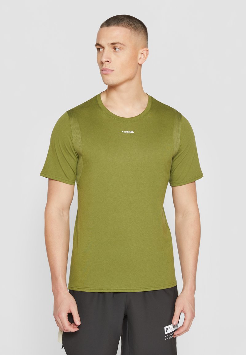 Puma TRIBLEND ULTRABREATHE TEE - Sport T-Shirt - olive green/oliv - Zalando