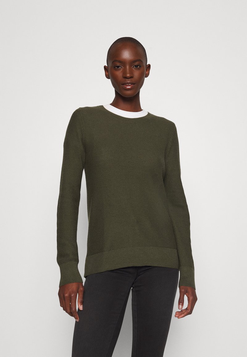 Gap Tall V-BELLA CREW - Strickpullover - dunkelgrün/dunkelgrün - Zalando.at