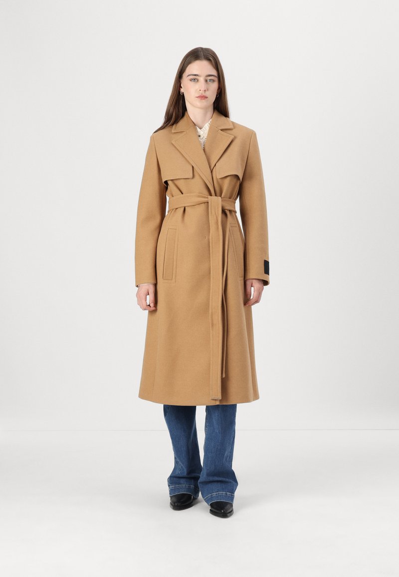 HUGO MALOLA - Klasikinis paltas - open brown/ruda - Zalando.lt