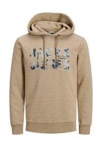 Jack & Jones TECH LOGO - Jersey con capucha - braun/marrón - Zalando.es