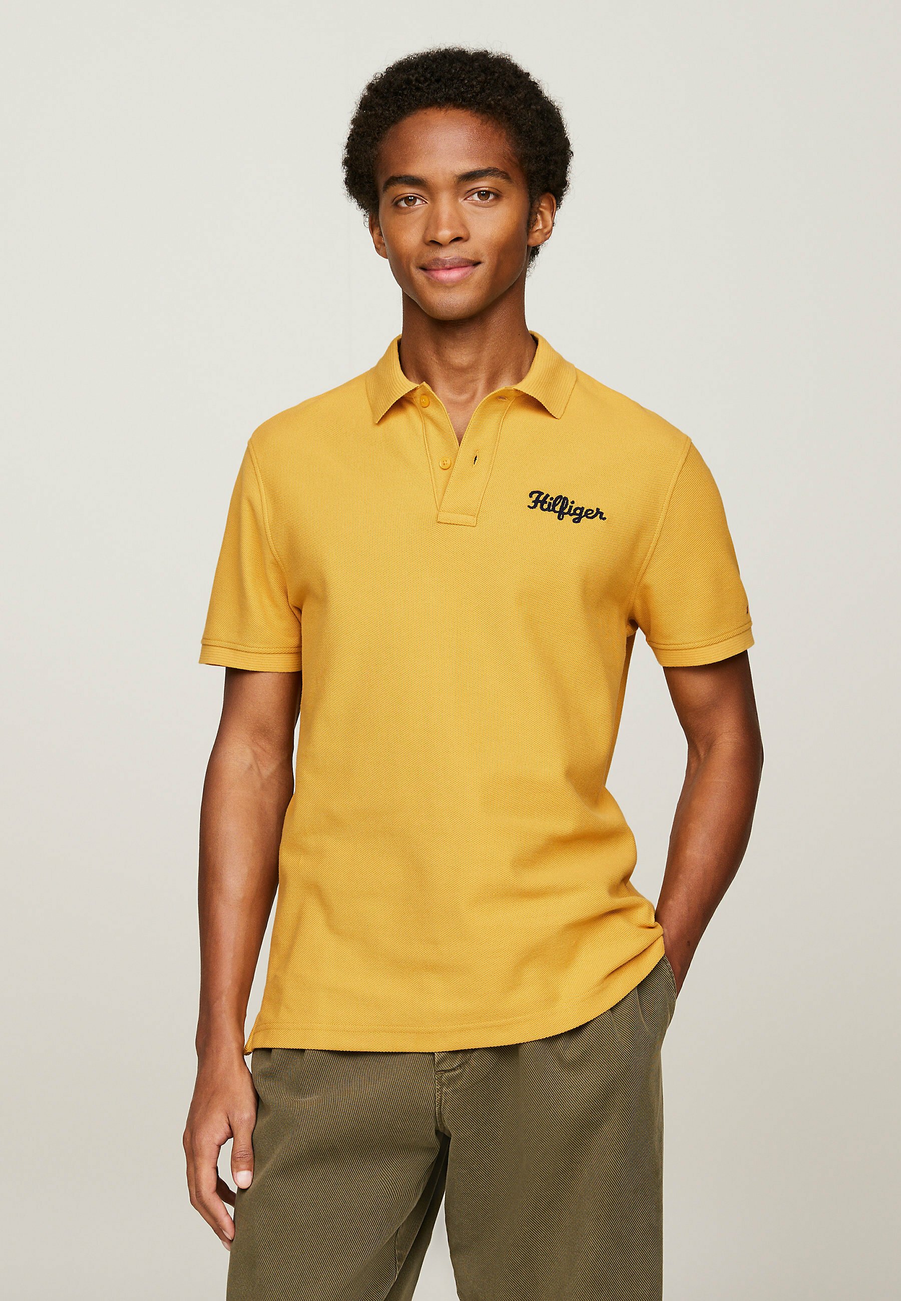 Tommy hilfiger yellow polo t shirt store