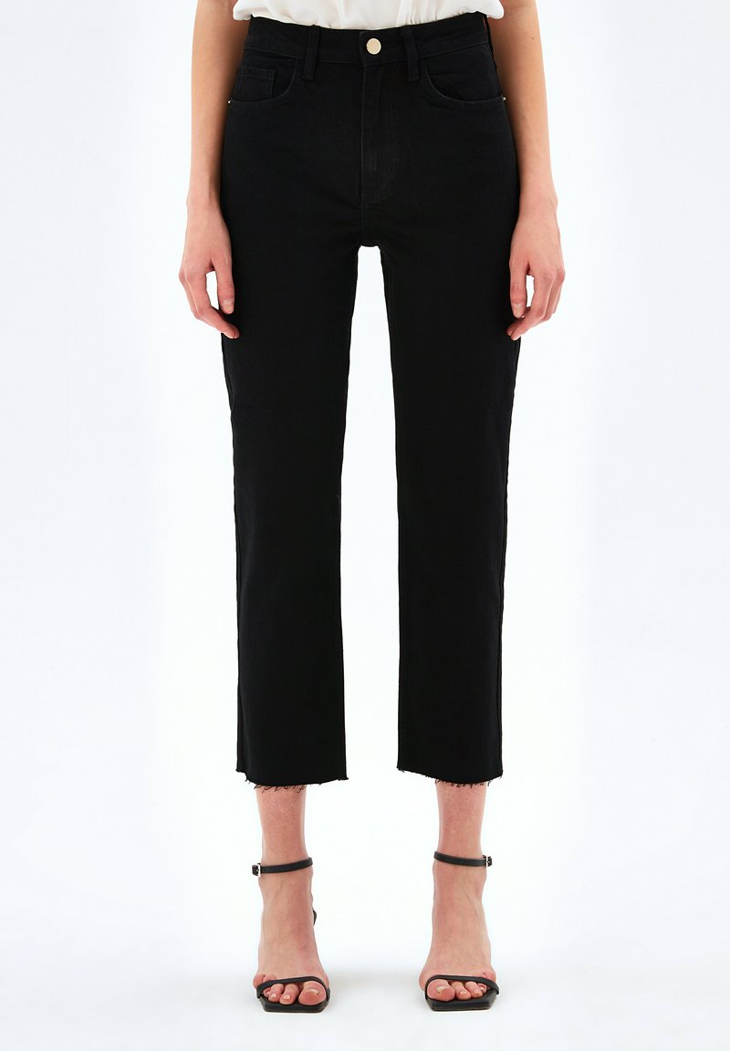 adL CROPPED - Straight leg jeans - black/zwart - Zalando.nl