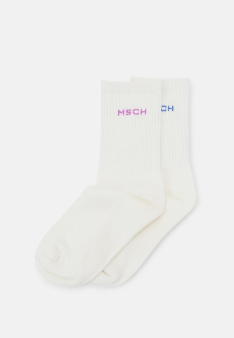 MSCH Copenhagen MSCHSPORTY LOGO SOCKS 2PACK - Socken - white/weiß ...