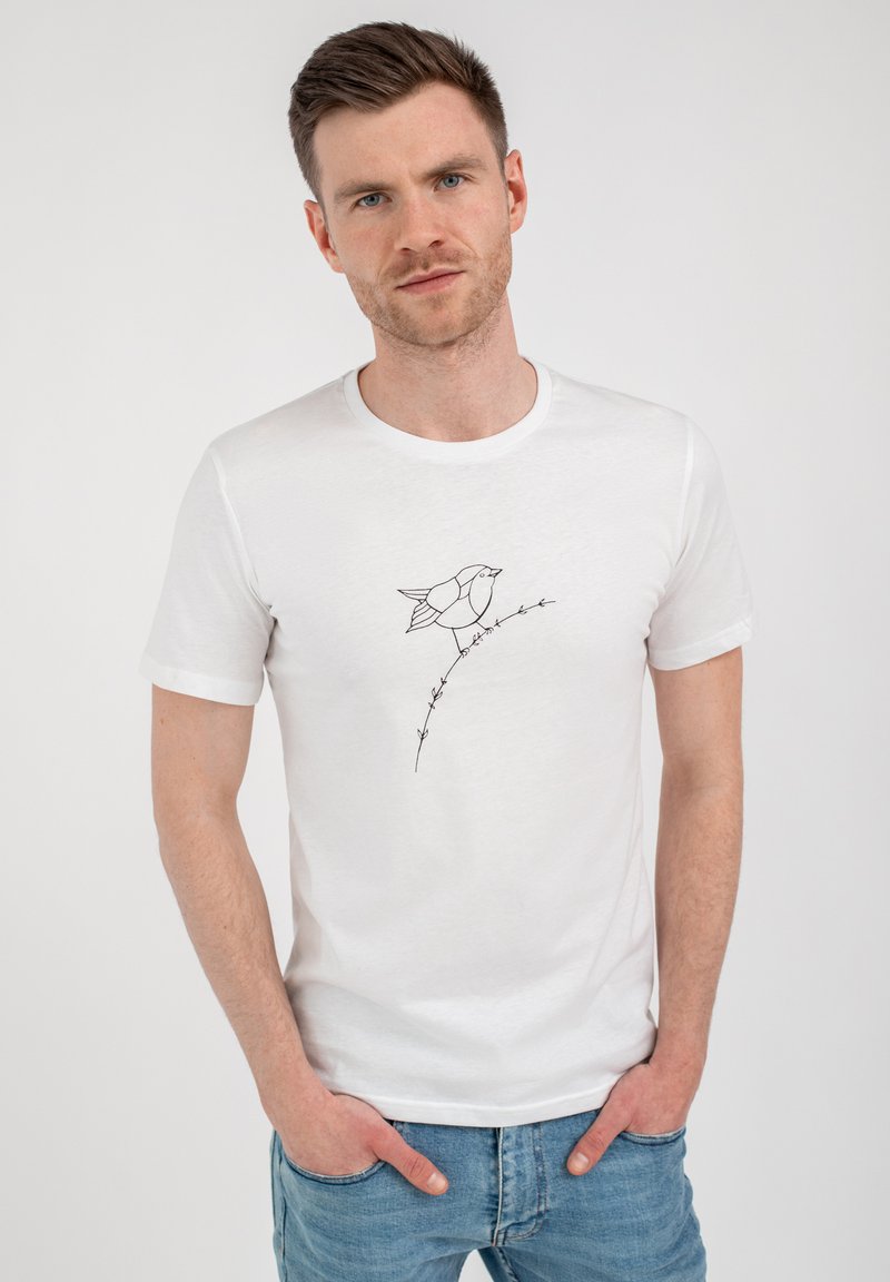 Brandless ROTKEHLCHEN - T-Shirt print - weiß - Zalando.at