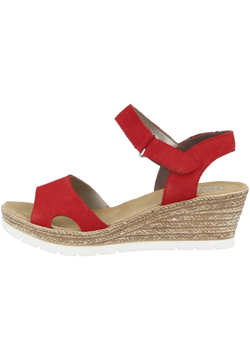 Rieker Sandales compensées - red/rouge - ZALANDO.FR