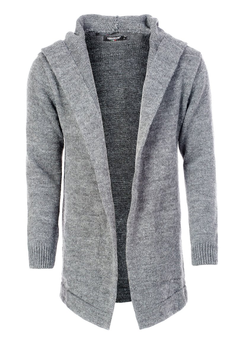 CARISMA LANG MIT KAPUZE UND PRAKTISCHEN SEITENTASCHEN - Cardigan - grau ...