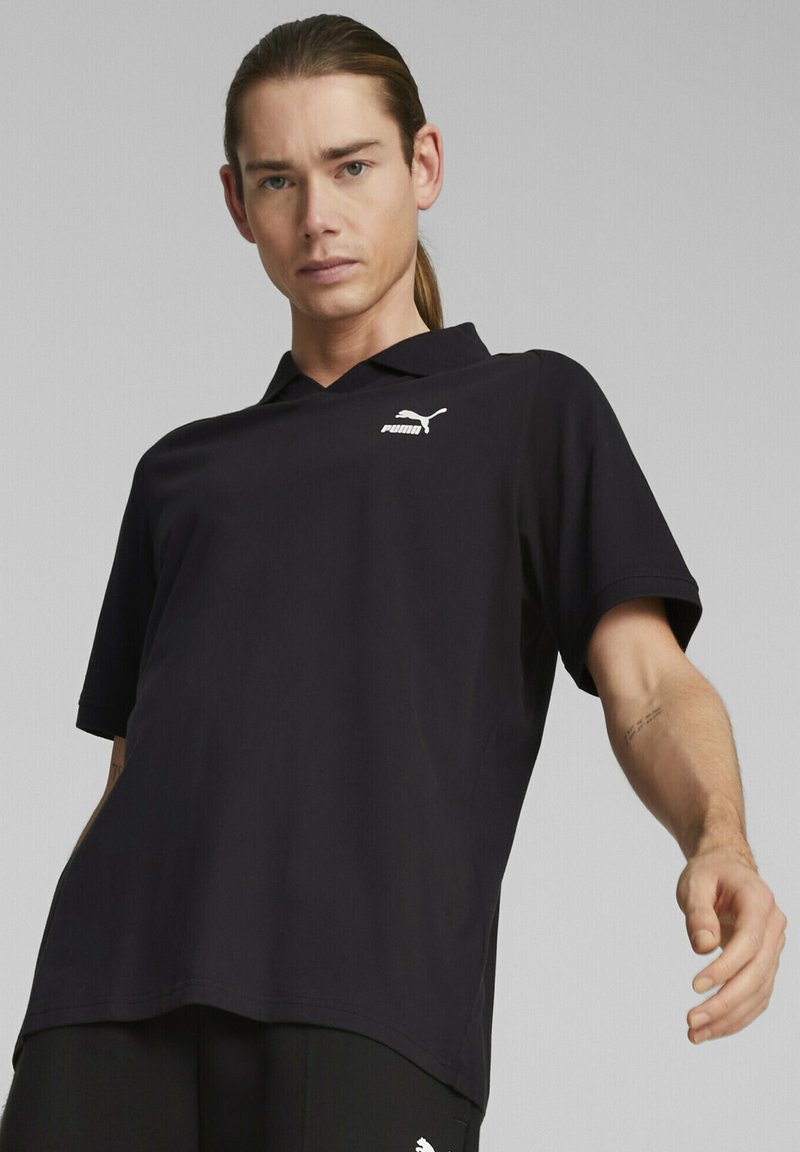 Puma CLASSICS V NECK - Polo shirt - black - Zalando