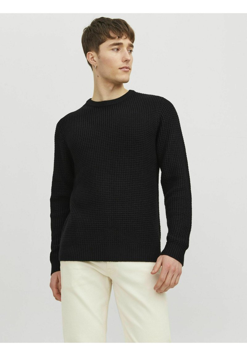 Jack & Jones JJEWILLIAM CREW NECK - Pullover - black/noir - ZALANDO.FR
