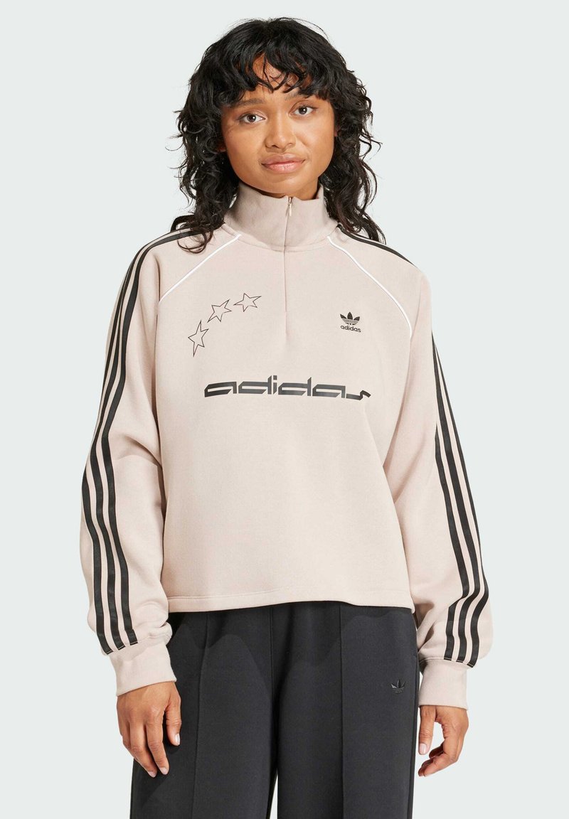 adidas Originals 1/2 ZIP - Mikina - taupe/světle hnědošedá - Zalando.cz