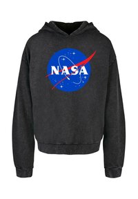 ABSOLUTE CULT NASA - INSIGNIA LOGO ACID WASHED - Hanorac - black/negru ...