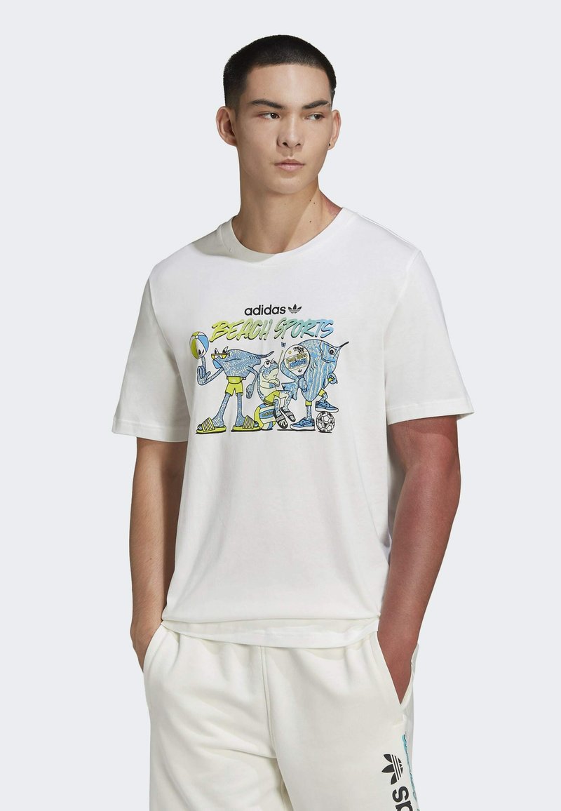 adidas Originals GRAPHIC STOKED FISH - T-Shirt print - white/weiß ...