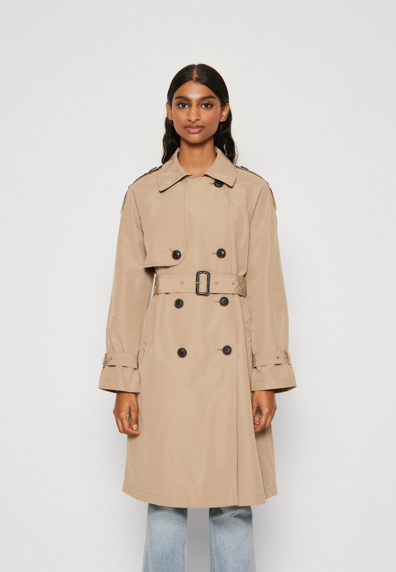 Vero Moda Petite VMRAMONNA LONG PETITE - Trench - silver mink/beige - ZALANDO.FR